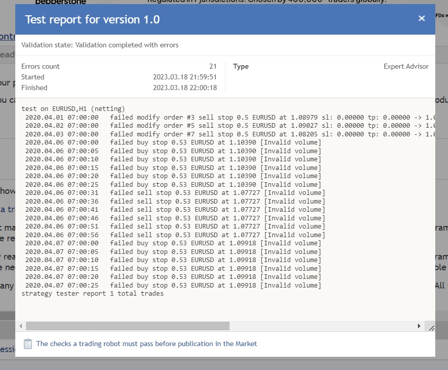 Fix Mql5 Ea Error To Publish In Market Mql5 An Order To Develop The Trading Robot At Mql5