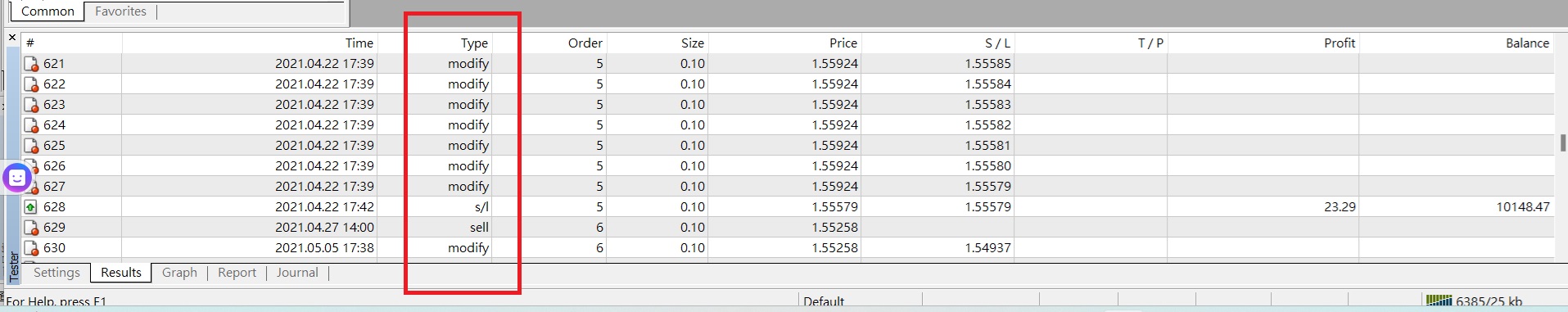 How To Exclude Modify Under Type Of Result In Strategy Tester Report Strategy Tester Mql4