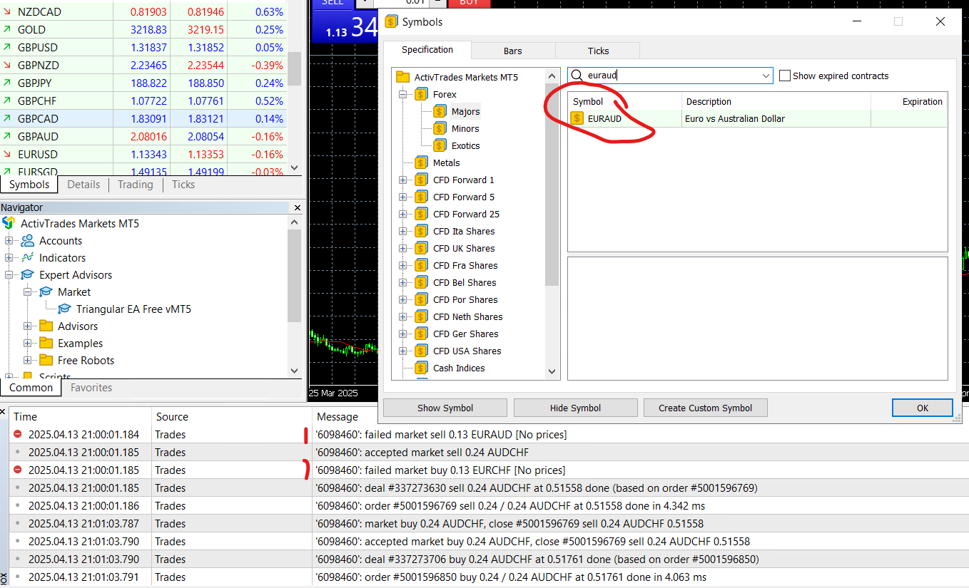 failed orders because of 'no prices' - Swing Trades - General - MQL5 programming forum
