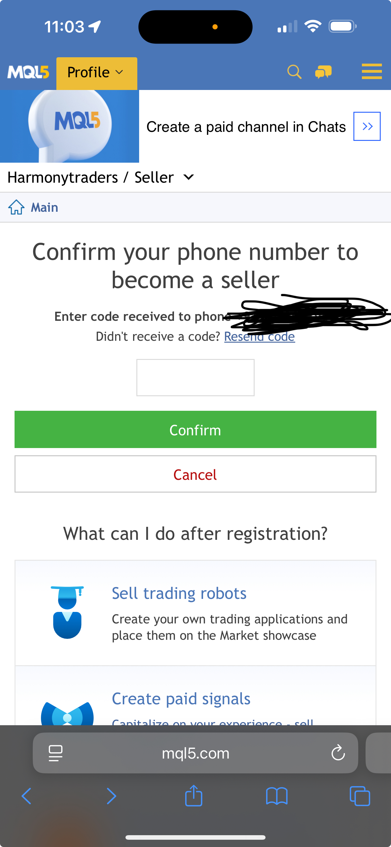How to create paid channels in chats - General - MQL5