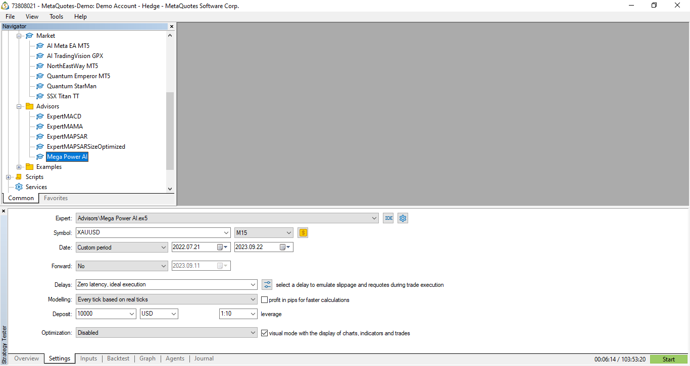 在MetaTrader市场购买MetaTrader 5的'Mega Power AI' 自动交易程序（EA交易）