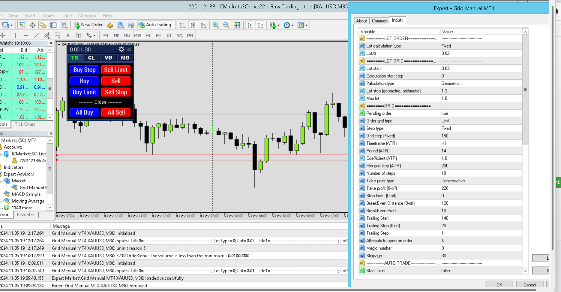 Comments | Grid Manual MT4 | Buy Trading Utility for MetaTrader 4