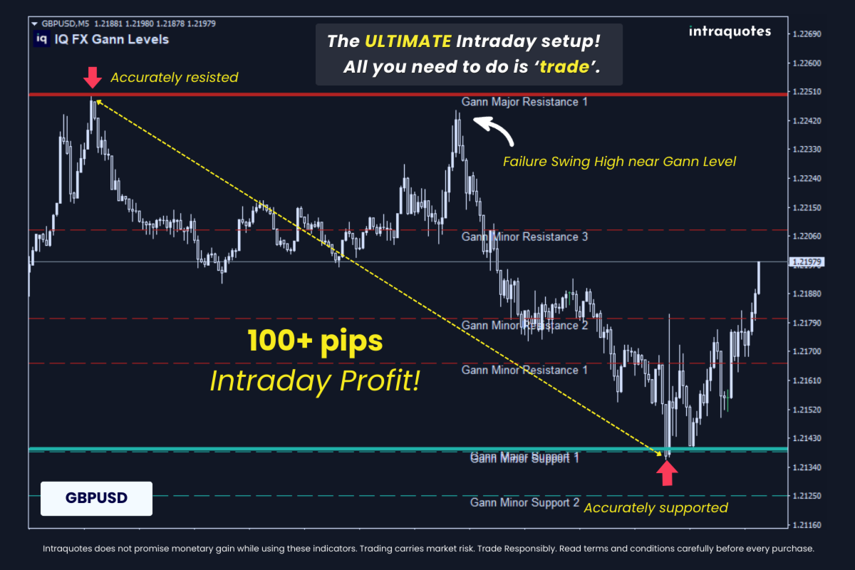 Buy the 'IQ FX Gann Levels' Technical Indicator for MetaTrader 4 in MetaTrader Market