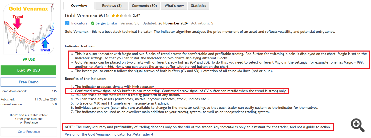 Comments | Gold Venamax MT5 | Buy Trading Indicator for MetaTrader 5