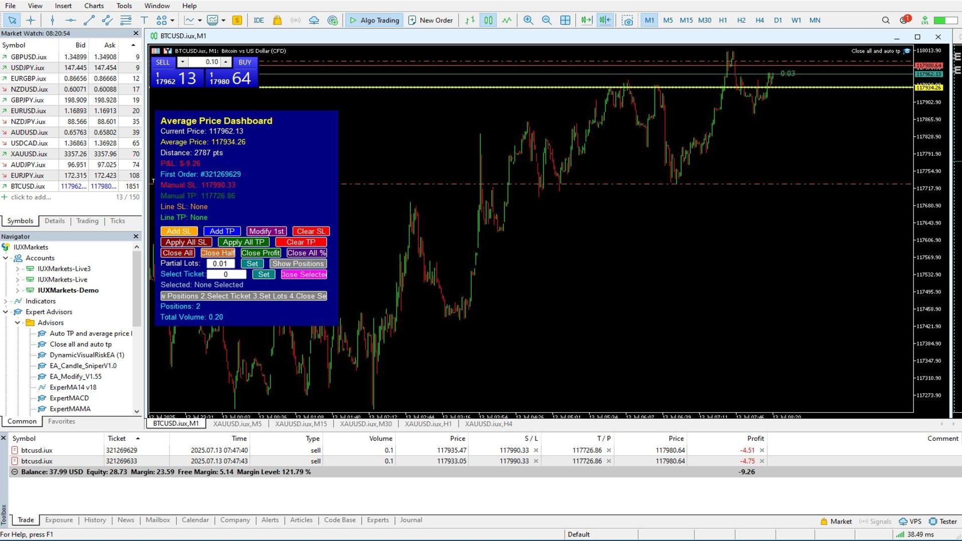 Assistant to easy manage multiple orders | Free Download Trading Utility for MetaTrader 5