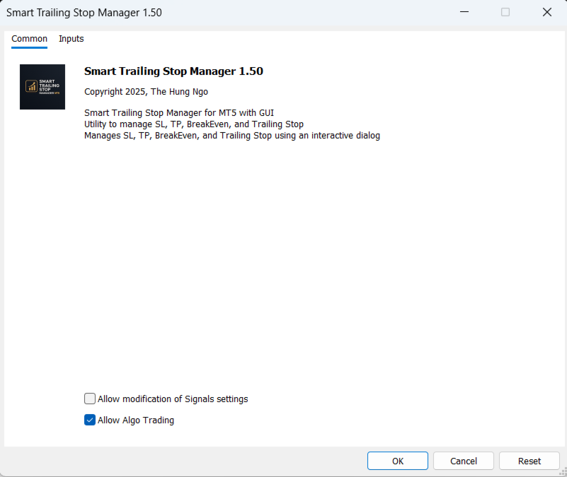 Smart Trailing Stop Manager | Buy Trading Utility for MetaTrader 5