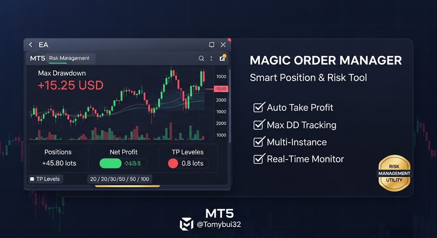Magic Order Manager EA | Free Download Trading Utility for MetaTrader 5