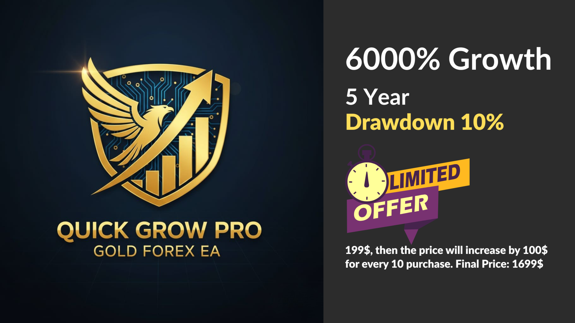 Quick Grow Pro | Buy Trading Robot (Expert Advisor) for MetaTrader 5