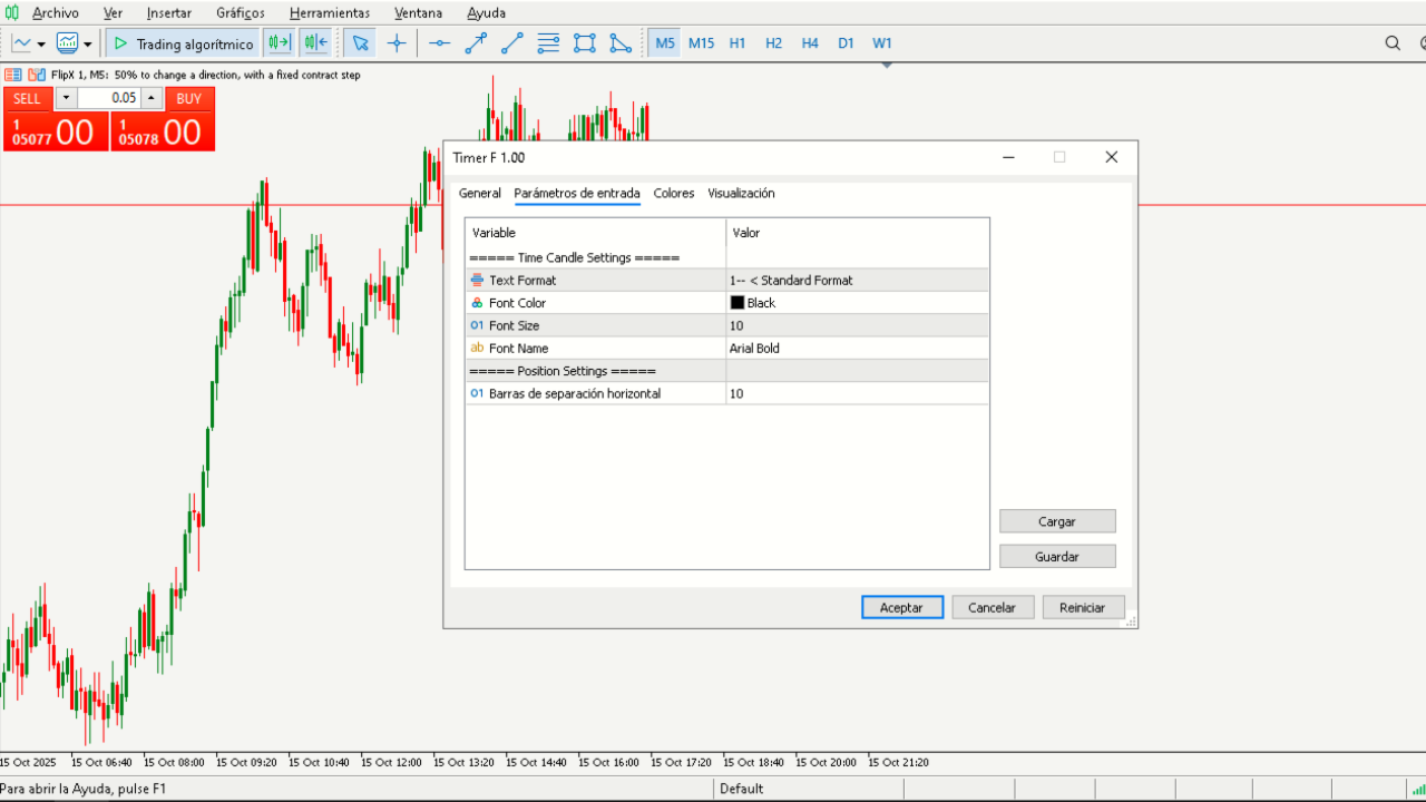 Timer F | Free Download Trading Indicator for MetaTrader 5