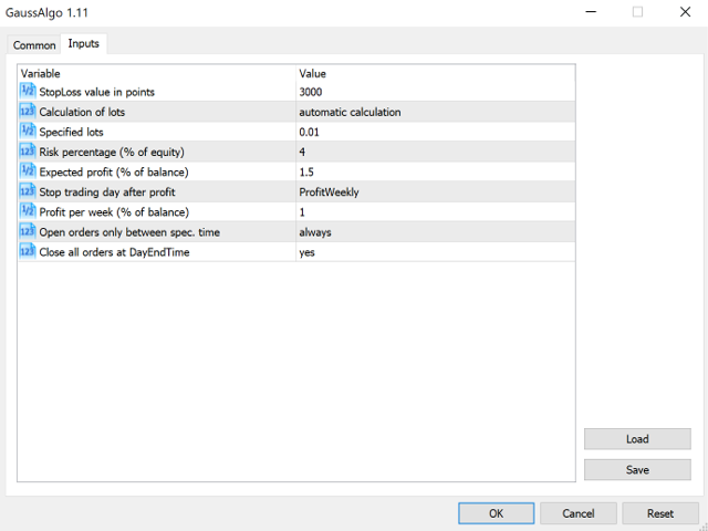 Buy the 'GaussAlgo' Trading Robot (Expert Advisor) for MetaTrader 5 in MetaTrader Market