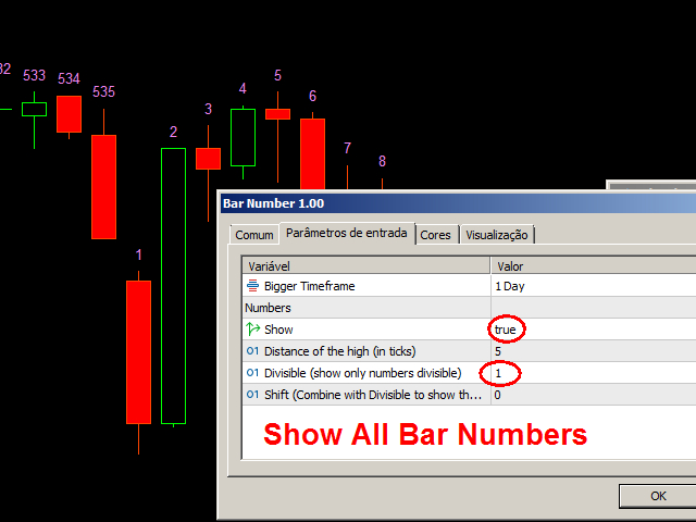 Download the 'Bar Number' Technical Indicator for MetaTrader 5 in ...
