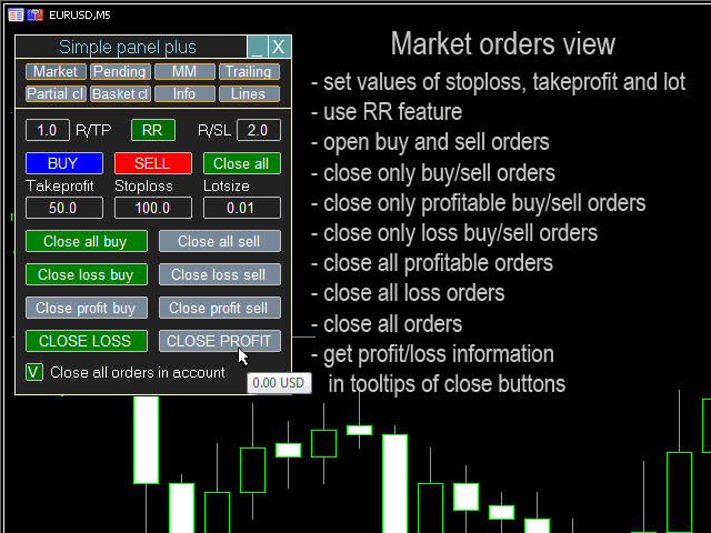 Buy the 'Simple panel EA plus MT5' Trading Utility for MetaTrader 5 in ...
