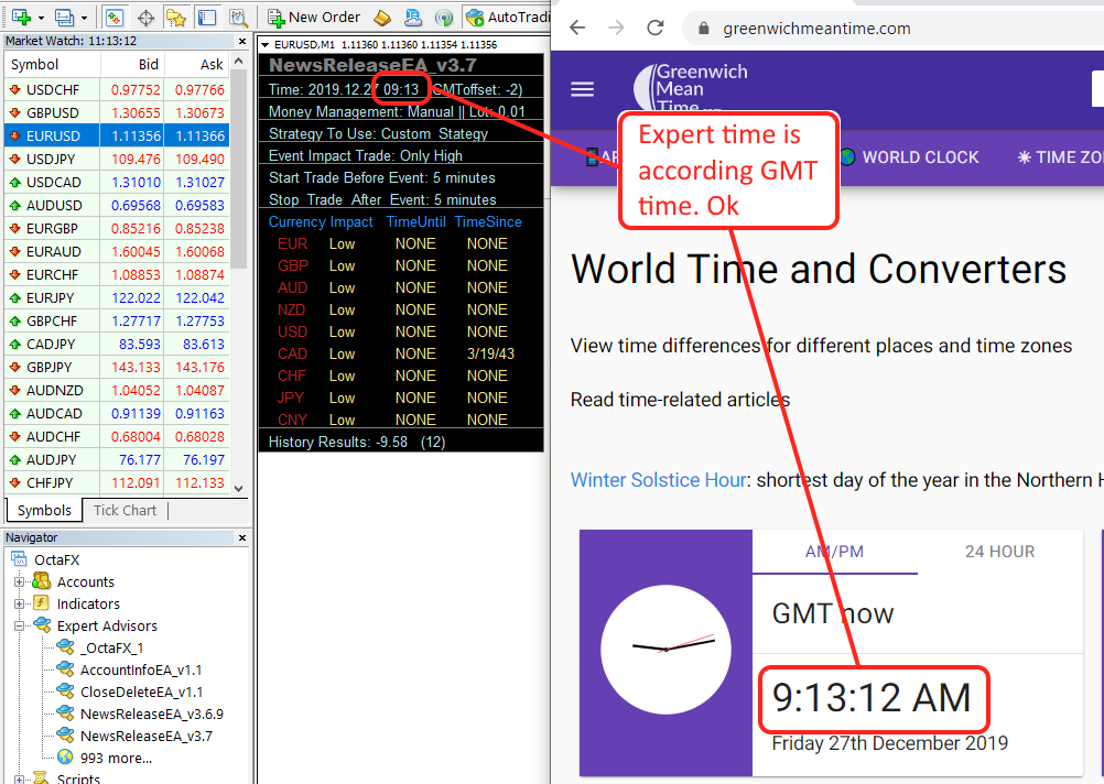 GMT Offset Setting Other 27 December 2019 Traders Blogs